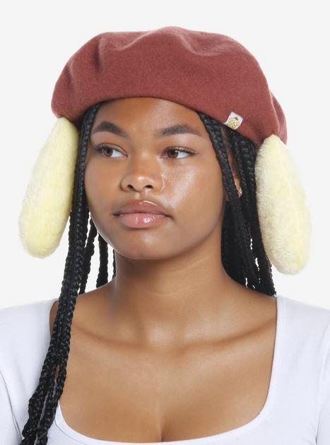 Pompompurin Fuzzy Ears Beret | Hot Topic