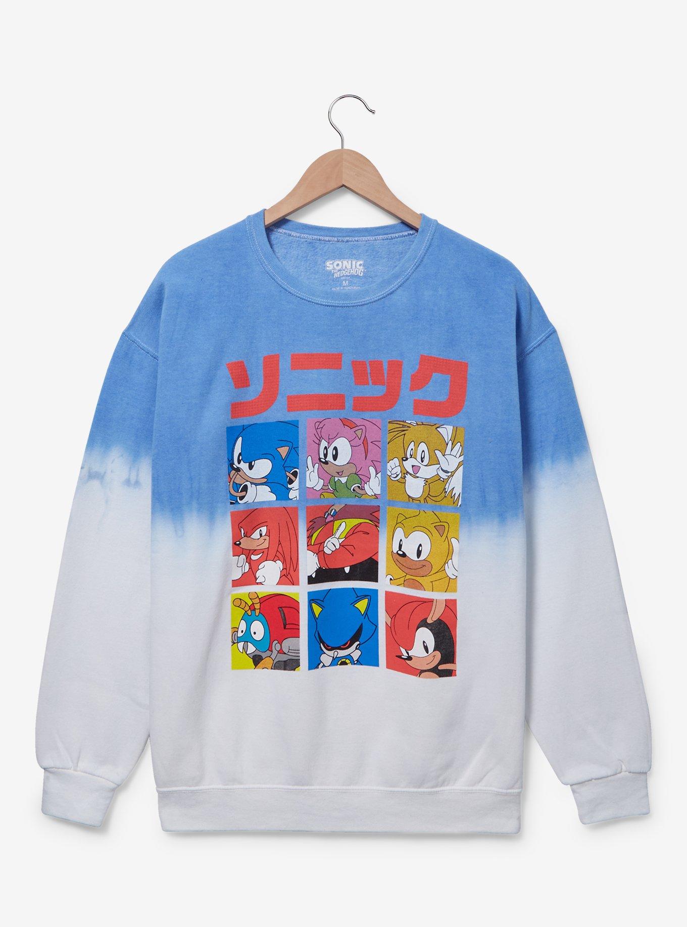 Sonic the Hedgehog Character Portraits Split Dye Crewneck - BoxLunch ...