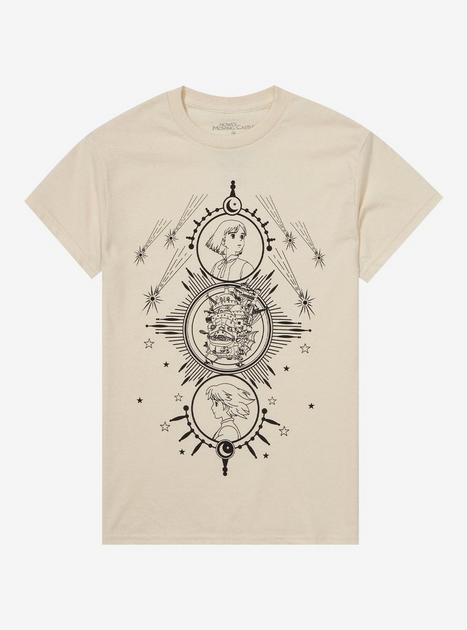 Studio Ghibli Howl's Moving Castle Duo Compass Boyfriend Fit Girls T ...
