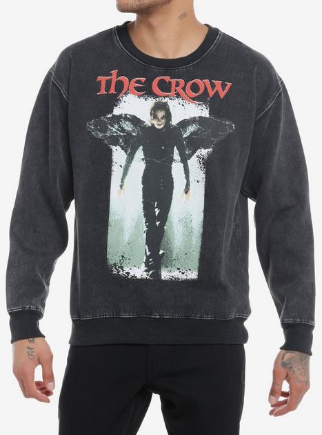 The Crow Portrait Mineral Wash Sweatshirt | Hot Topic