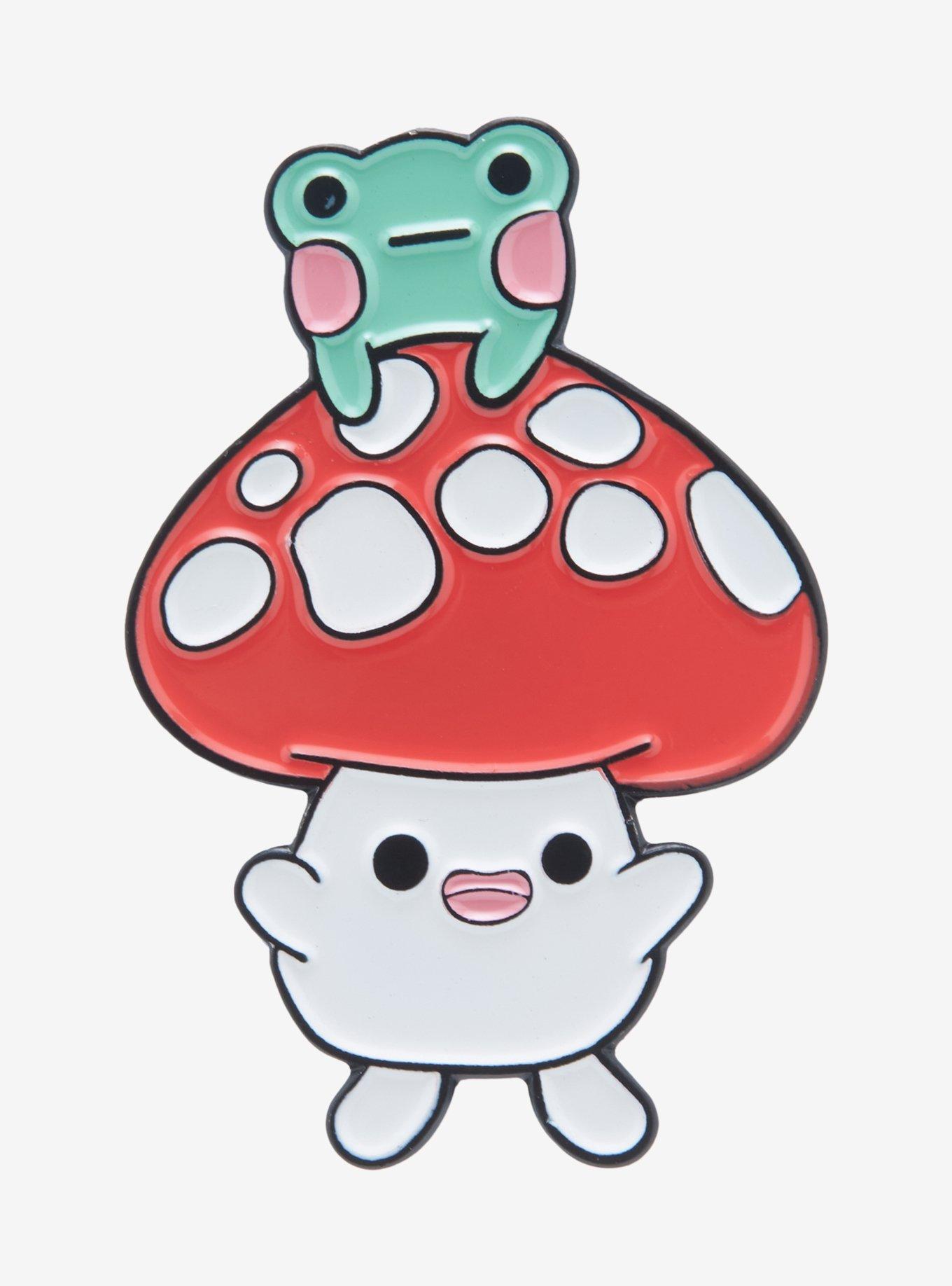 Chibi Frog Mushroom Enamel Pin | Hot Topic