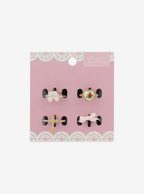 Sweet Society Ballet Heart Ring Set Hot Topic