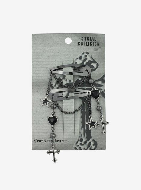 Social Collision Grunge Chain Hair Clip Set | Hot Topic