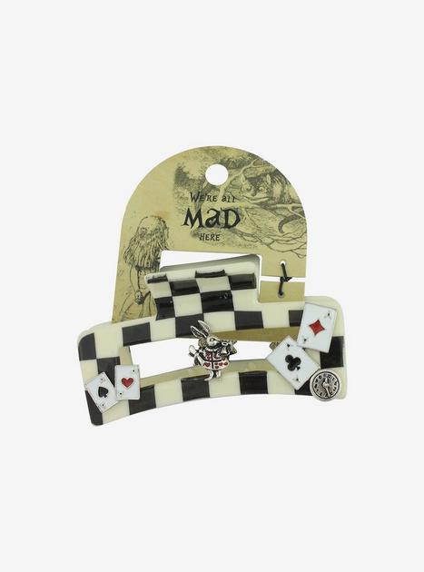 All Mad Here Checkered Claw Clip | Hot Topic
