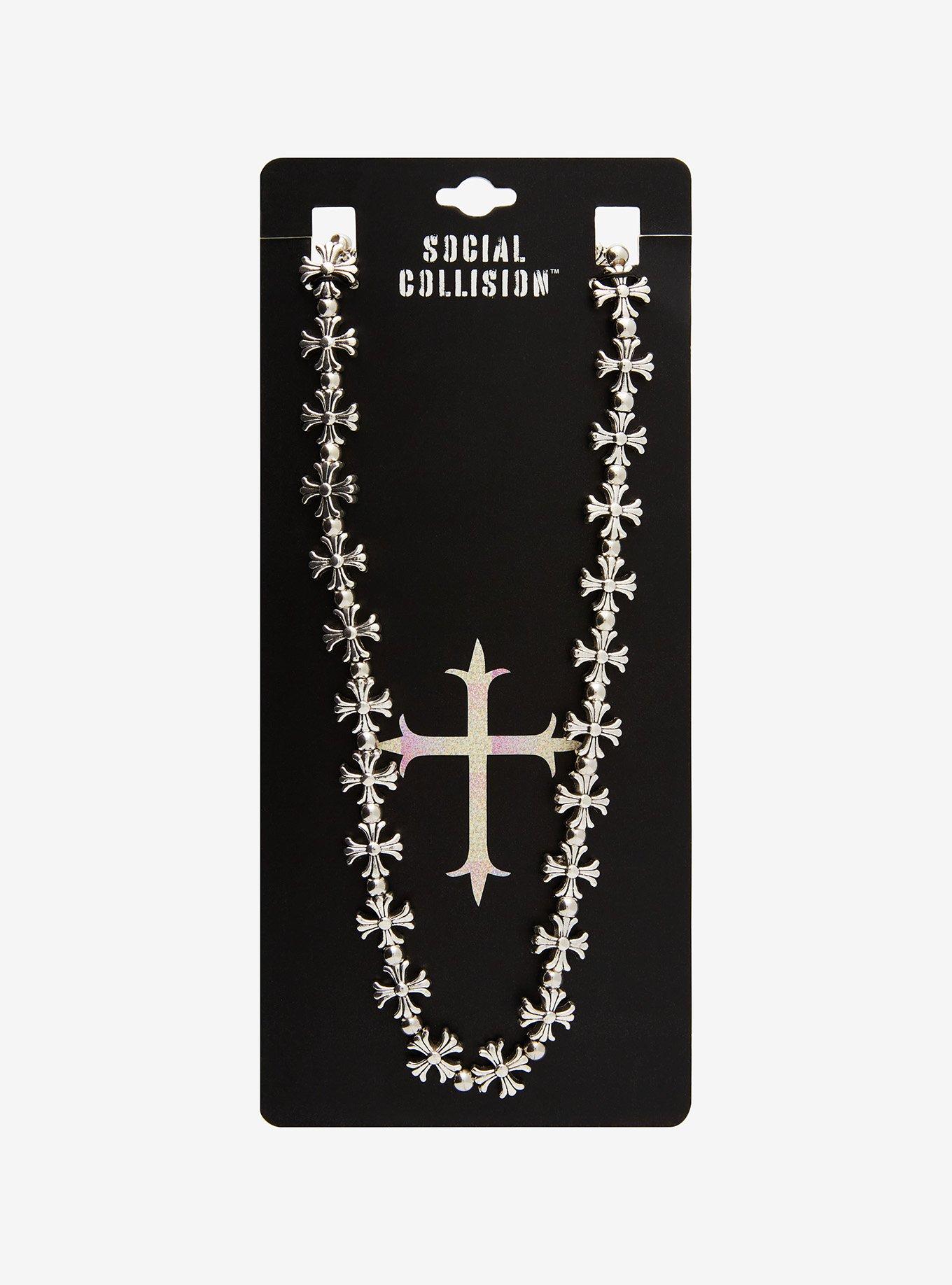 Social Collision Ornate Cross Choker | Hot Topic