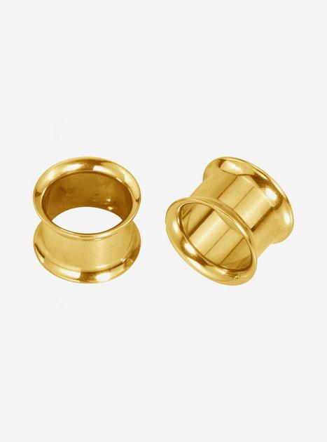 Steel Gold Eyelet Plug 2 Pack | Hot Topic