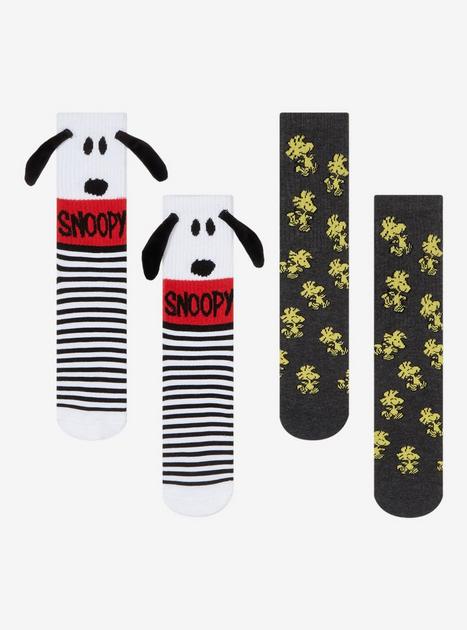 Peanuts Snoopy 3D Ears Woodstock Crew Socks 2 Pair | Hot Topic