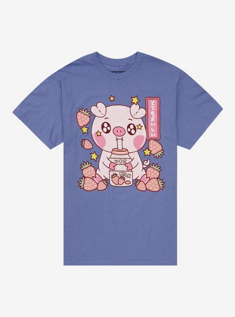 Pig Strawberry Milk T-Shirt | Hot Topic