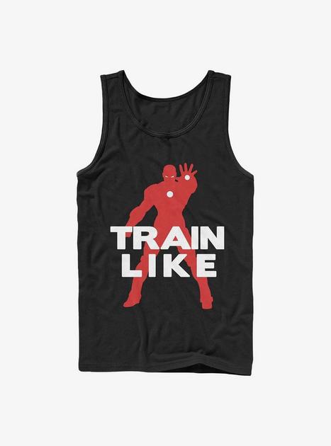 Marvel Iron Man Train Like Iron Man Silhouette Tank - BLACK | Hot Topic