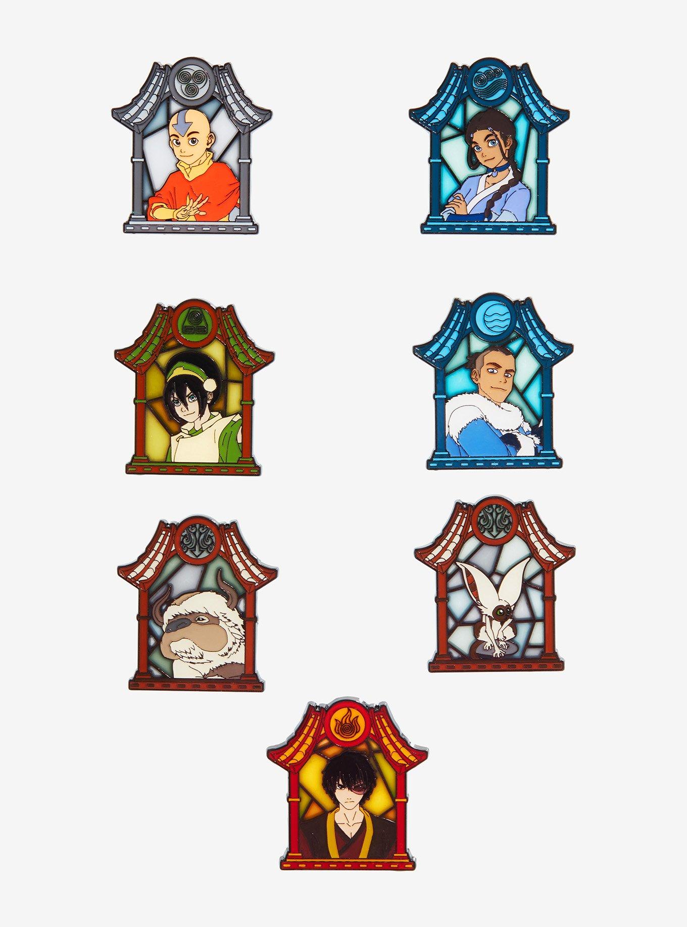 Avatar The Last Airbender Portrait Stained Glass Blind Box Enamel Pin