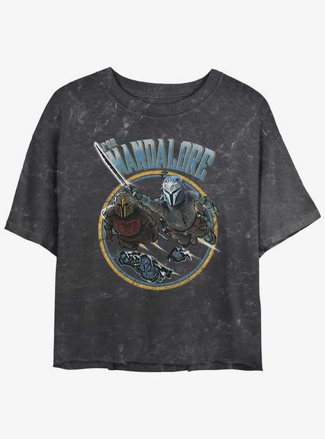 The Mandalorian That Moment Mineral Wash Crop Girls T-Shirt - BLACK ...