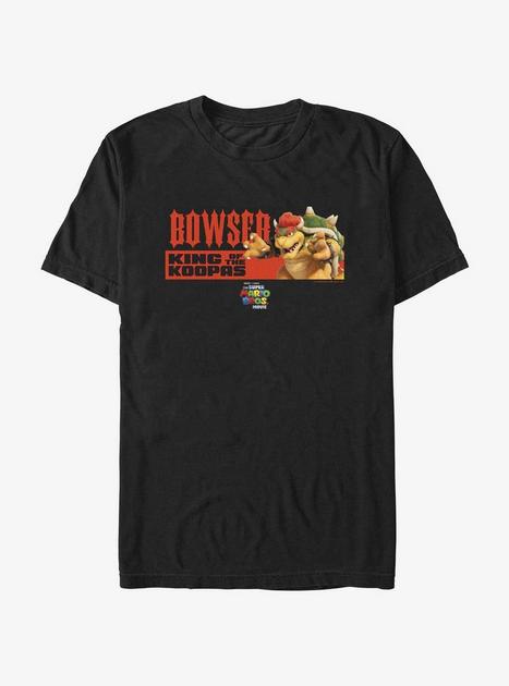 The Super Mario Bros. Movie Bowser King of Koopas T-Shirt - BLACK ...