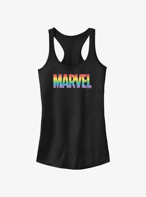 Marvel Avengers Multiple Rainbows Pride Tank - BLACK | Hot Topic
