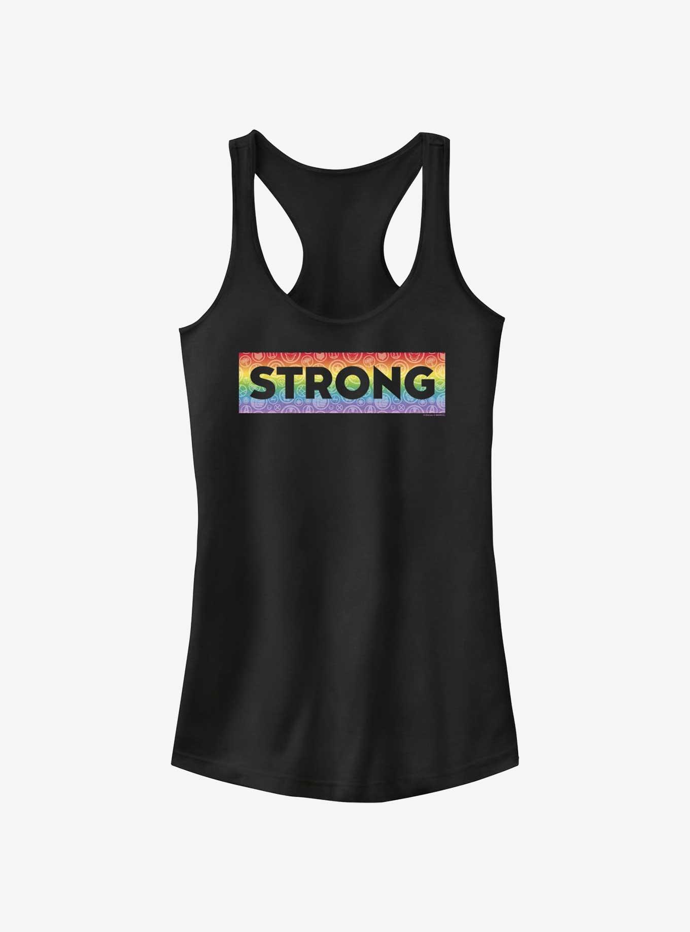 Marvel Avengers Strong Boxed Icons Pride Tank - BLACK | Hot Topic