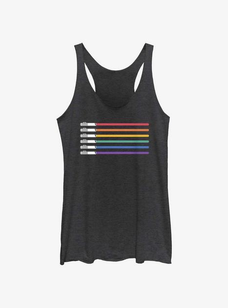 Star Wars Lightsaber Pride Flag Tank - BLACK | Hot Topic