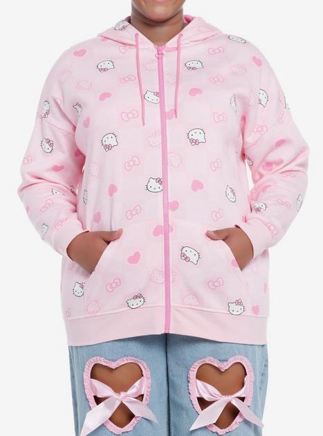 Hello Kitty Heart Girls Oversized Hoodie Plus Size | Hot Topic