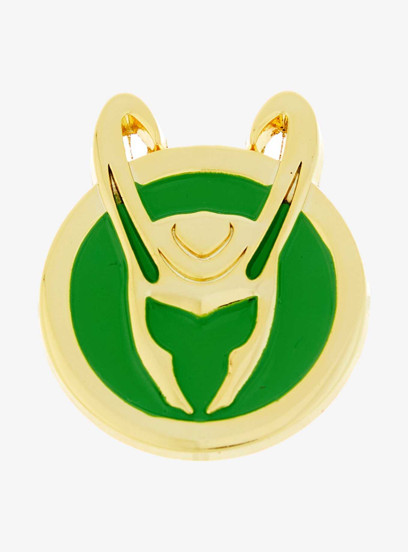 Marvel Loki Helmet Logo Enamel Pin - BoxLunch Exclusive | BoxLunch