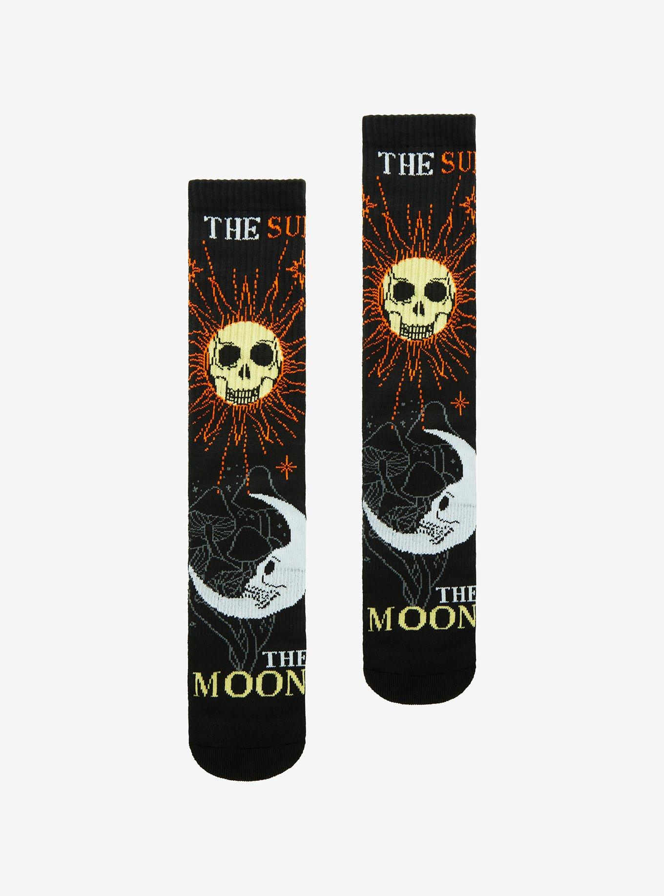 The Sun & Moon Tarot Card Crew Socks | Hot Topic