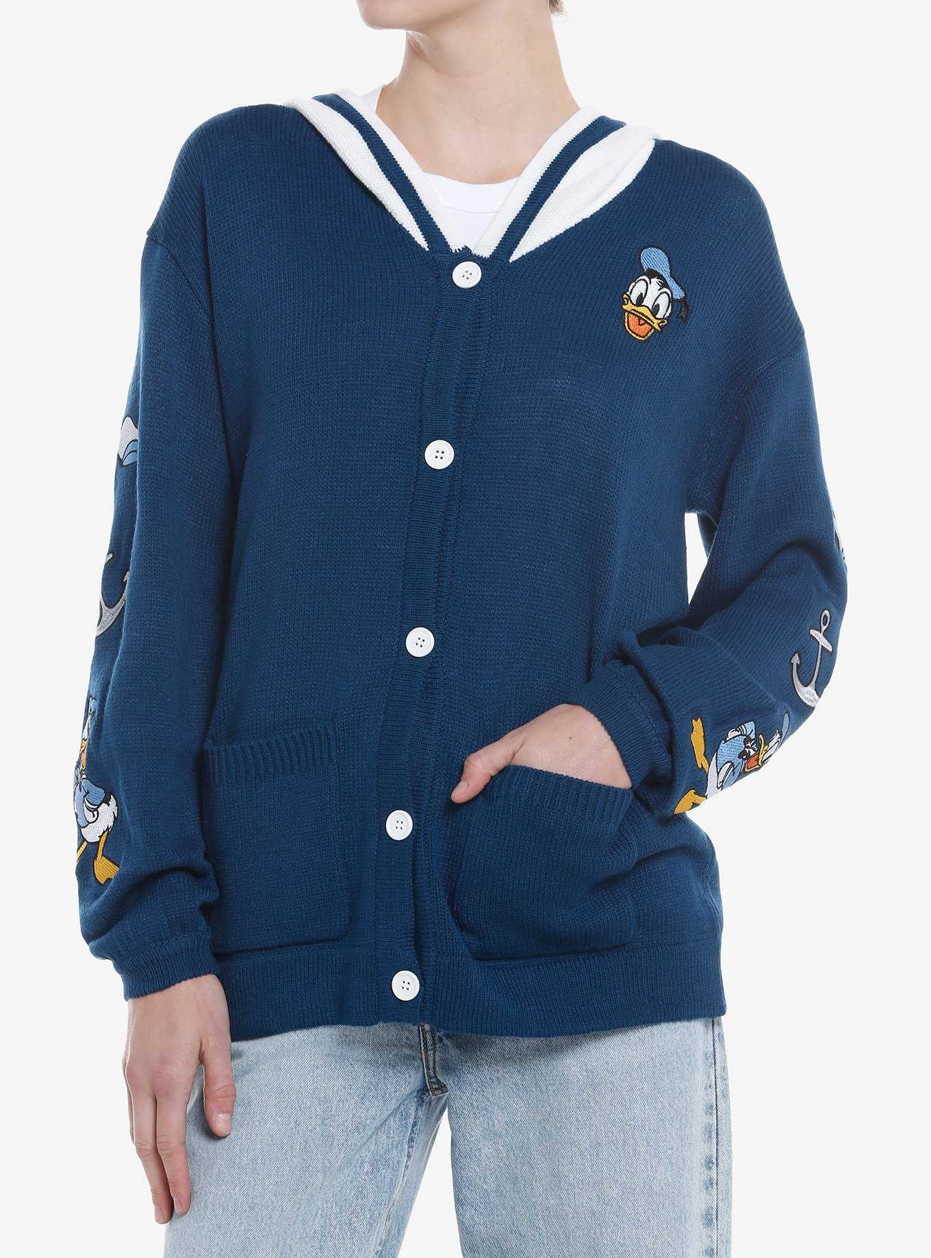 Disney Donald Duck Embroidered Girls Cardigan | Hot Topic