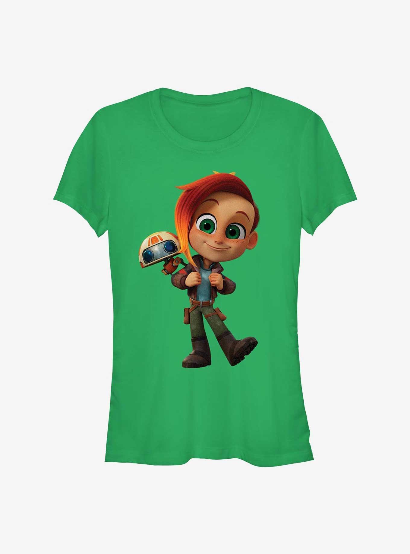 Star Wars: Young Jedi Adventures Nash & RJ-83 Girls T-Shirt - GREEN ...