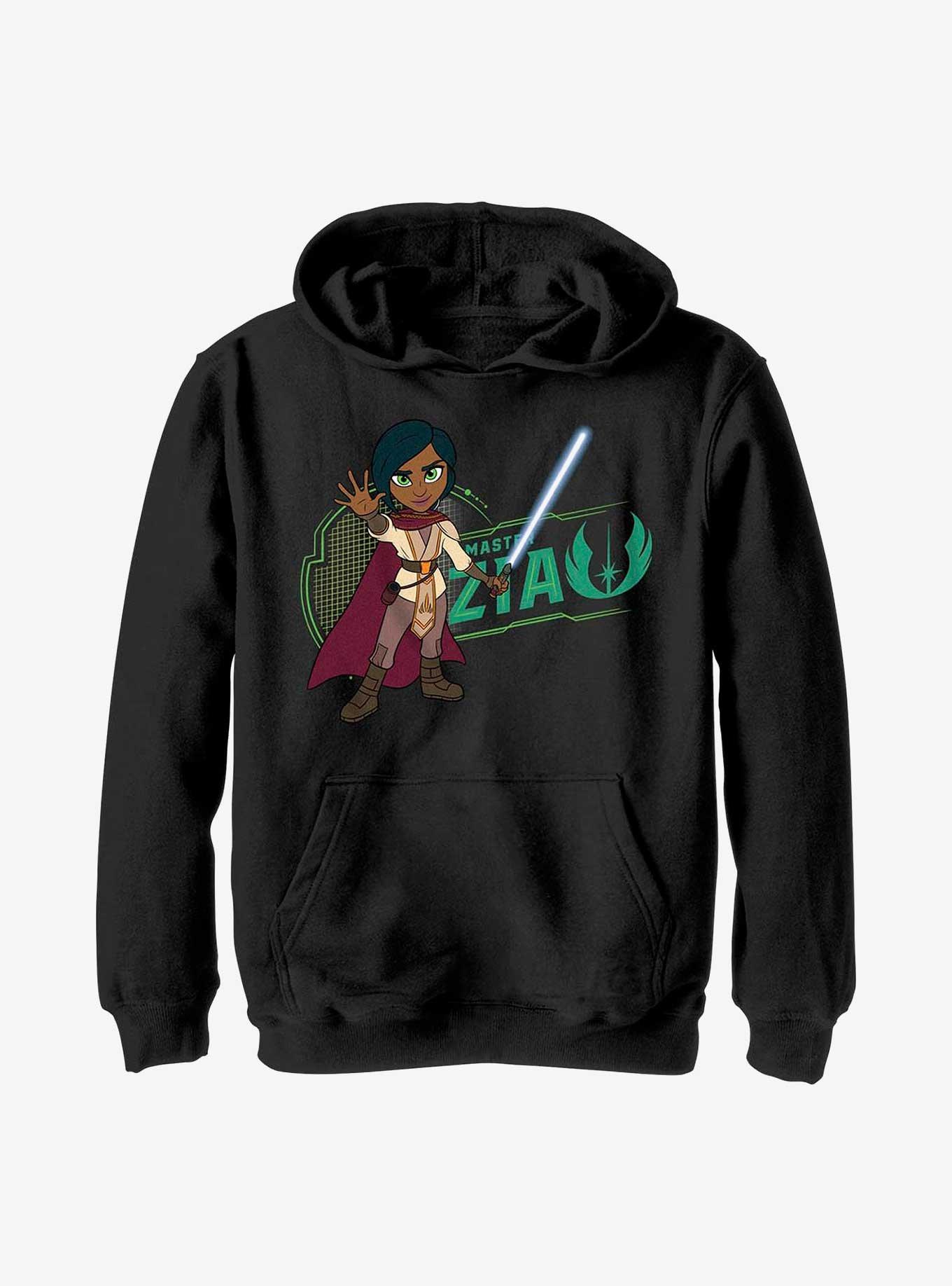 Star Wars: Young Jedi Adventures Master Zia Badge Youth Hoodie - BLACK ...