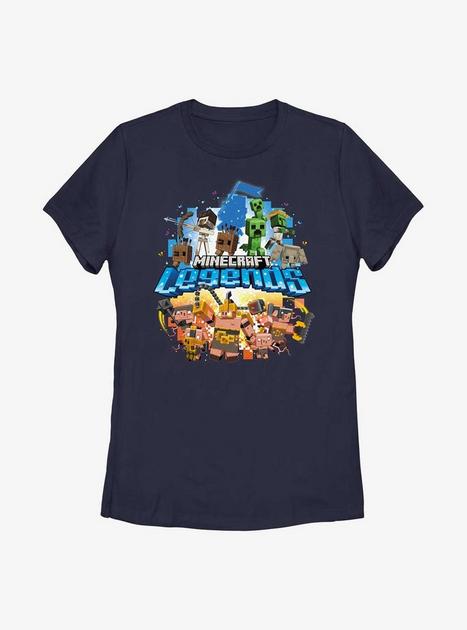 Minecraft Legends Overworld vs. Nether Womens T-Shirt - BLUE | BoxLunch
