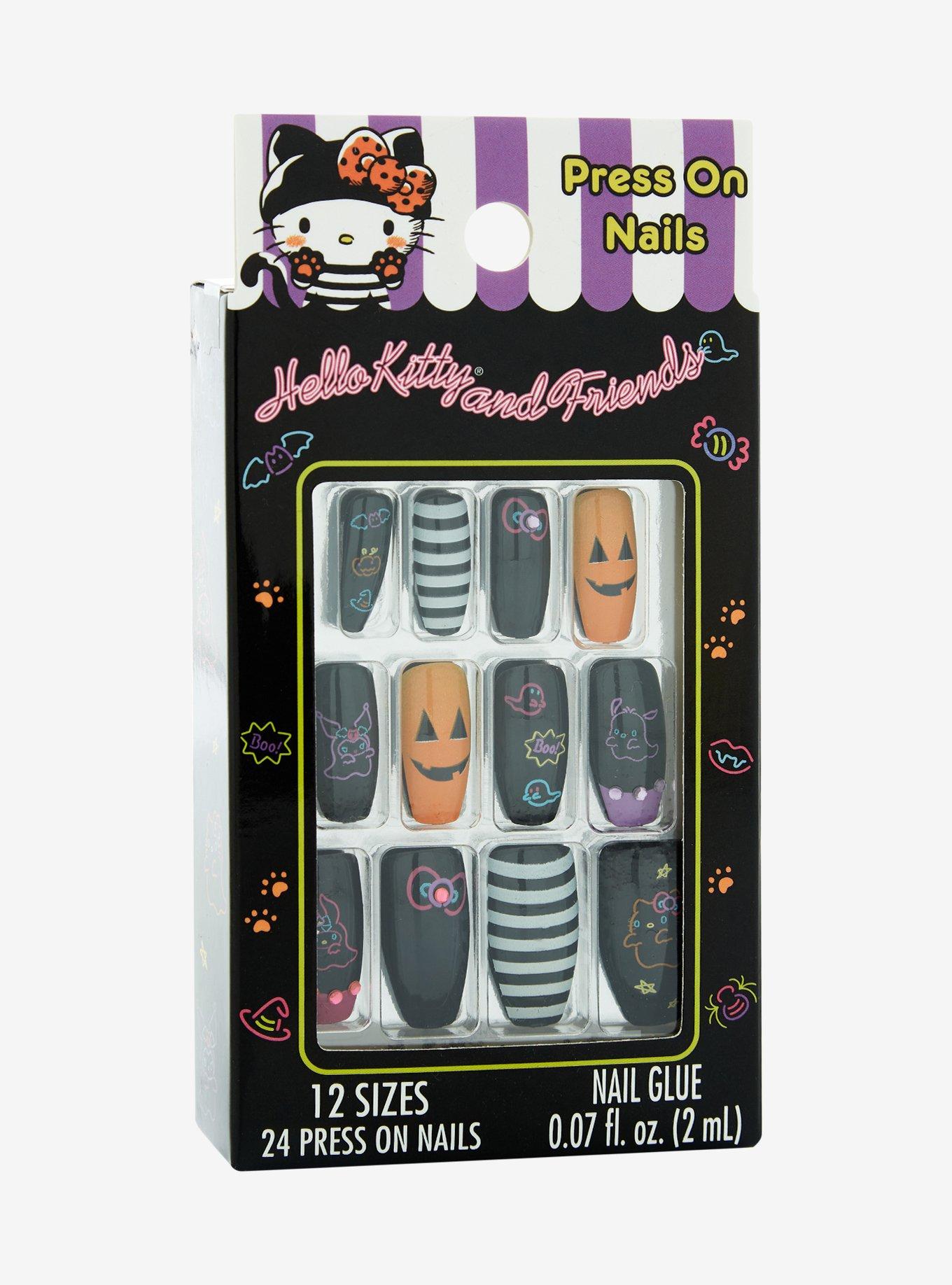 Hello Kitty Nails With Cheetah Print