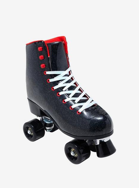 Cosmic Skates Black Glitter Roller Skates | Hot Topic