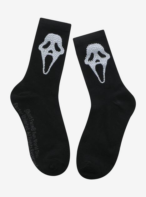 Scream Ghost Face Bling Crew Socks | Hot Topic