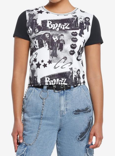 Bratz Pretty 'N' Punk Newsprint Girls Baby T-Shirt | Hot Topic