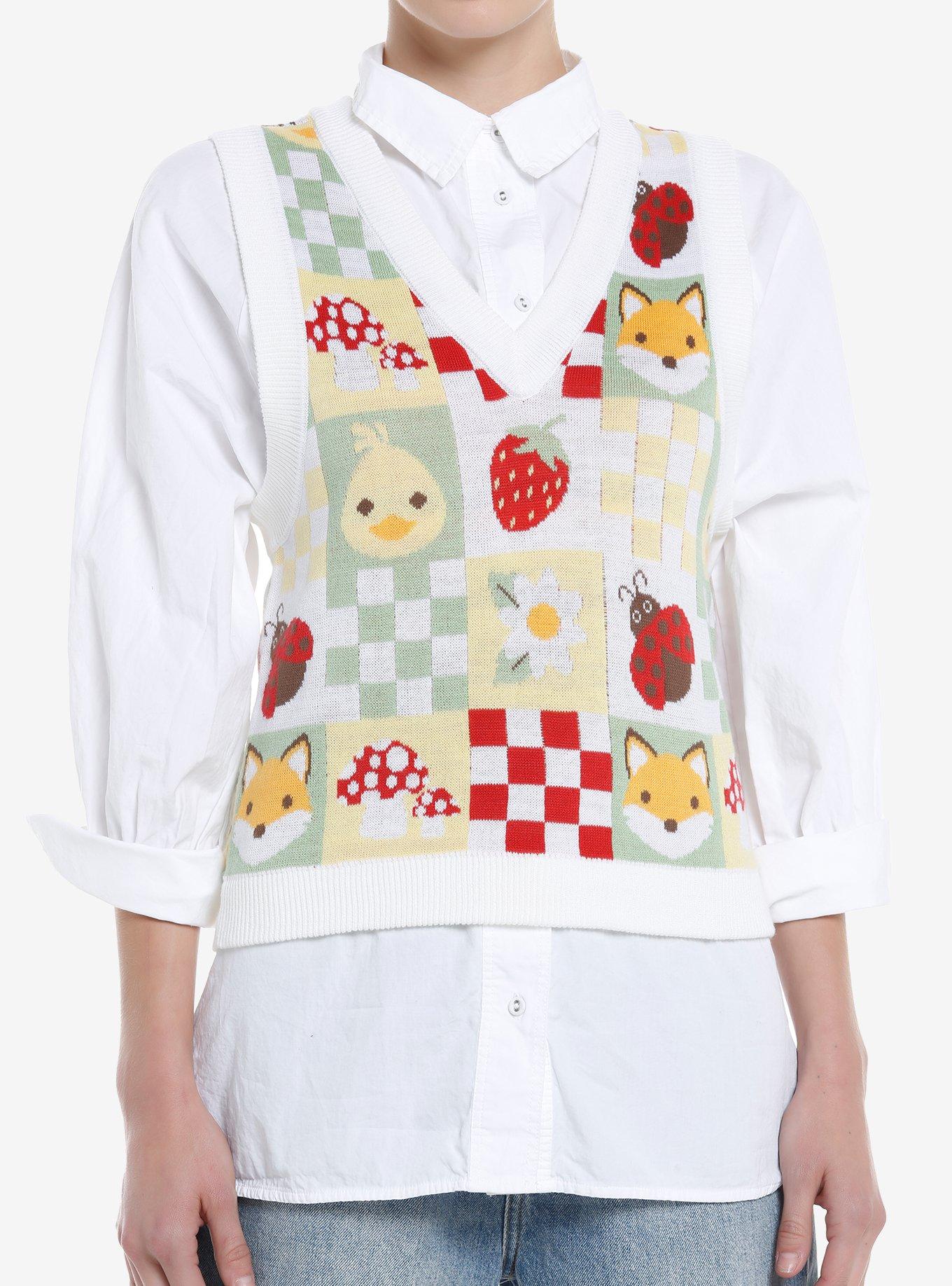 Thorn & Fable Forest Creatures Girls Sweater Vest | Hot Topic
