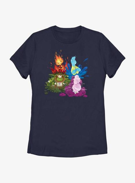 Disney Pixar Elemental Ember Wade Fern & Gale Womens T-Shirt - BLUE ...