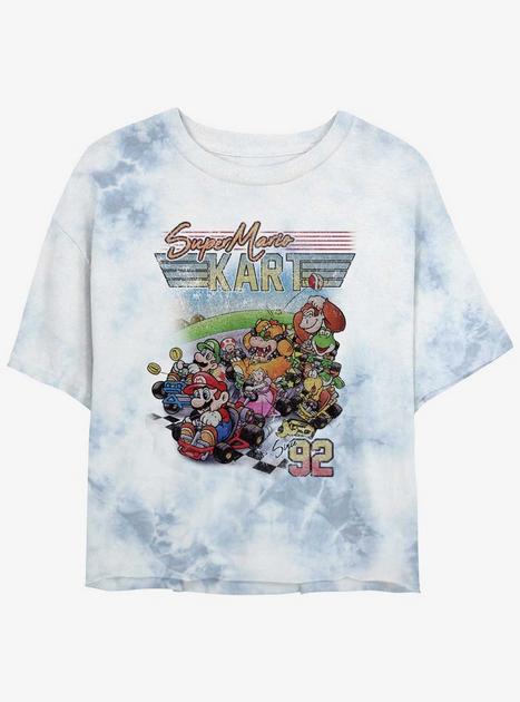 Nintendo Mario Kart Nineties Tie-Dye Girls Crop T-Shirt - MULTI | Hot Topic