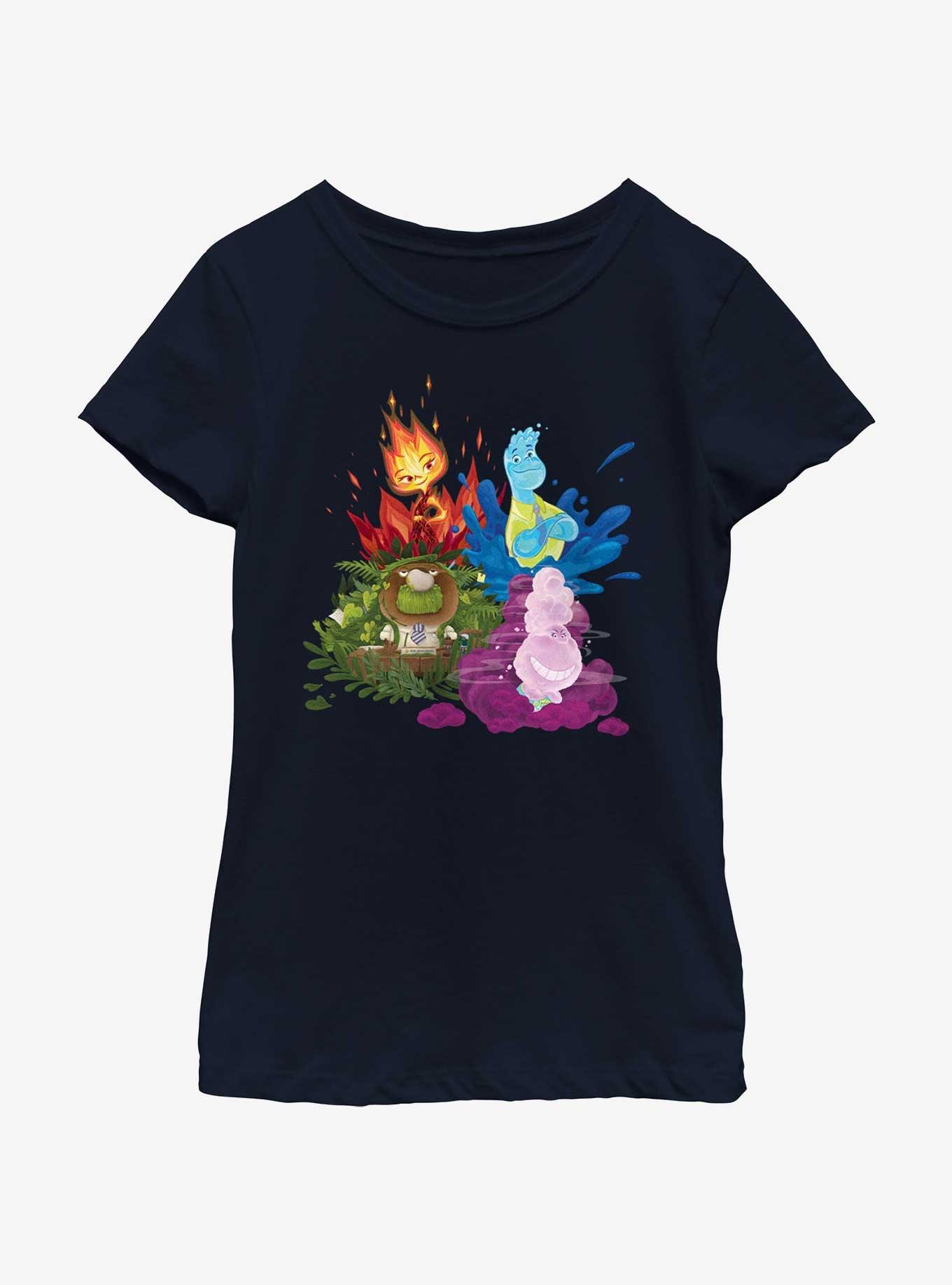 Disney Pixar Elemental Ember Wade Fern & Gale Youth Girls T-Shirt ...
