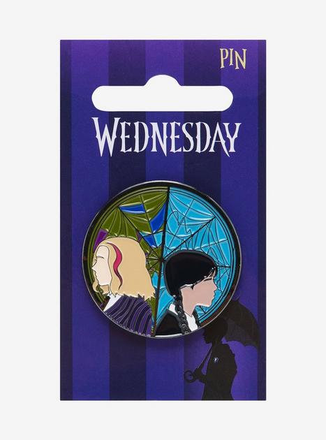 Wednesday Enid & Wednesday Split Portrait Enamel Pin - BoxLunch ...