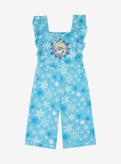 Disney Frozen Elsa Allover Print Toddler Ruffle Romper - BoxLunch ...