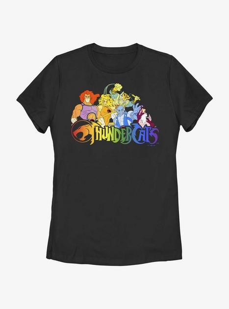 ThunderCats Rainbow Group Pose Pride T-Shirt - BLACK | BoxLunch