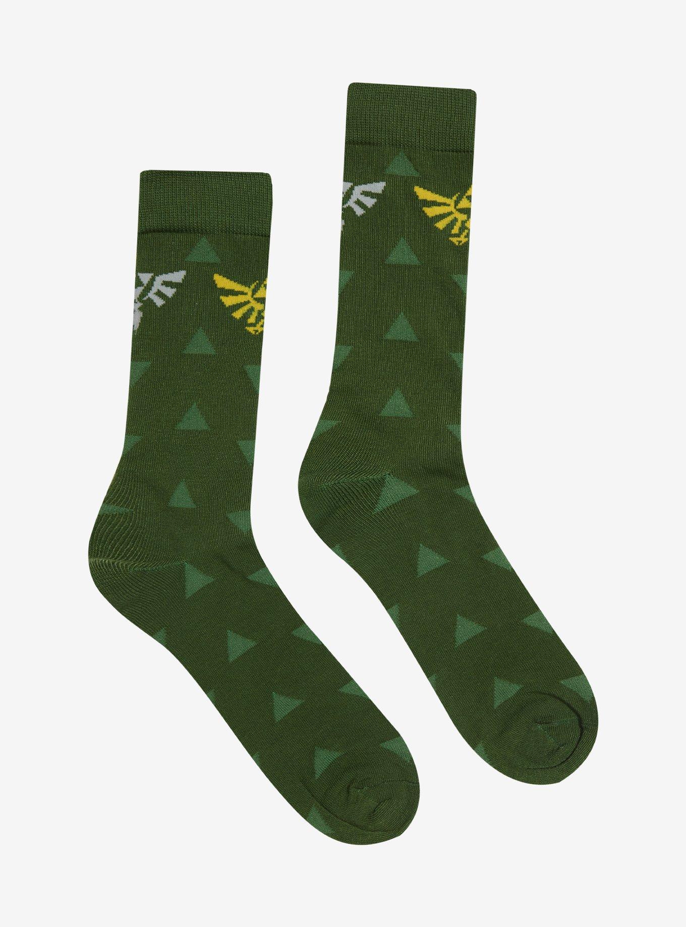 Nintendo The Legend Of Zelda Triforce Crew Socks Boxlunch