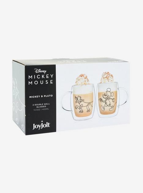 Disney Mickey Mouse & Pluto Doodle Glass Mug Set | BoxLunch