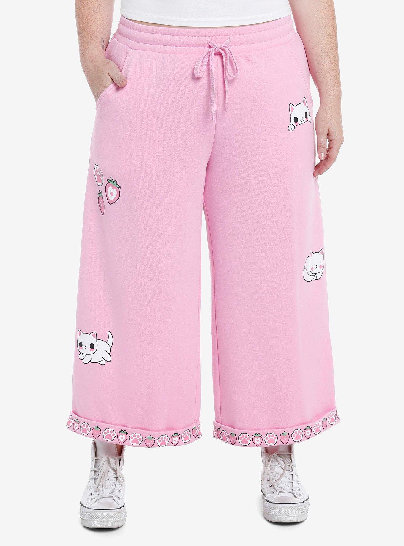Sweet Society Pink Cat Girls Lounge Pants Plus Size | Hot Topic