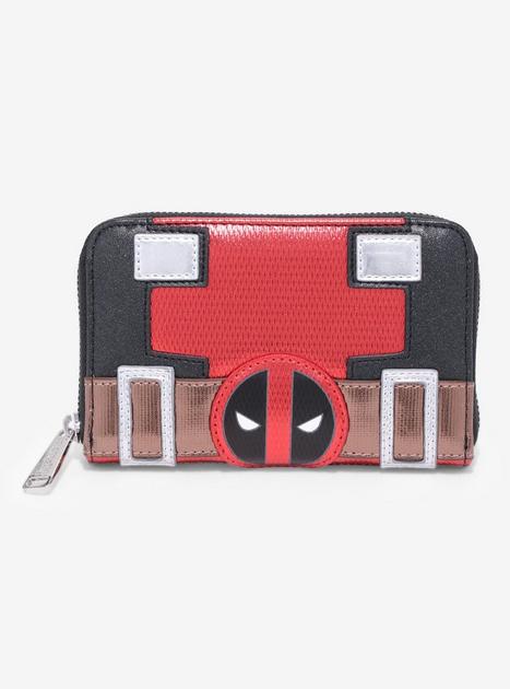 Loungefly Marvel Deadpool Mask Metallic Wallet | BoxLunch