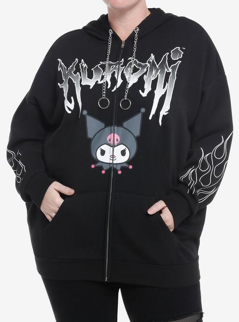 Kuromi Flames Metal Girls Hoodie Plus Size | Hot Topic