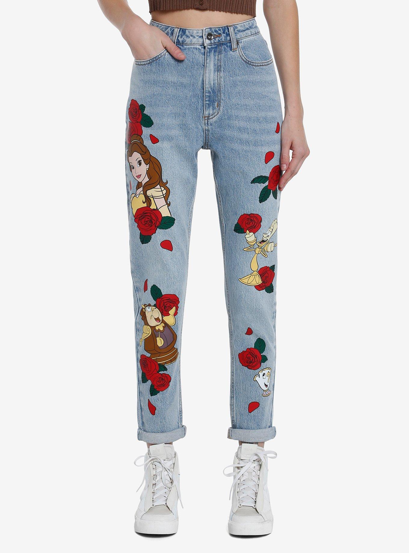 Her Universe Disney Beauty And The Beast Character Mom Jeans | Her Universe