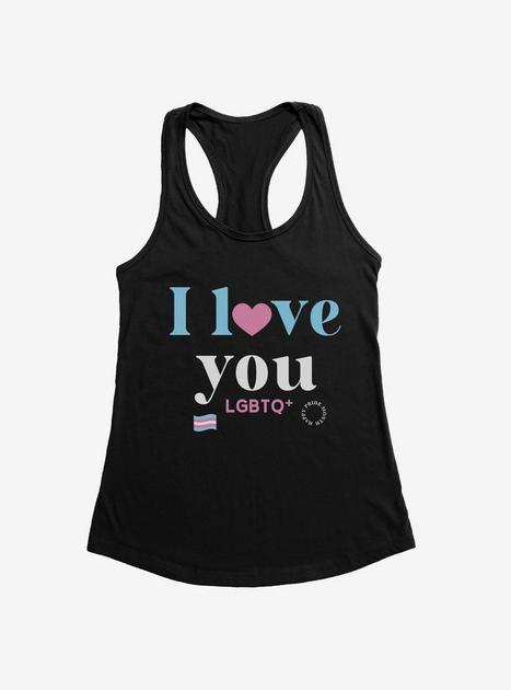 Pride I Love You Transgender Flag Girls Tank - BLACK | Hot Topic