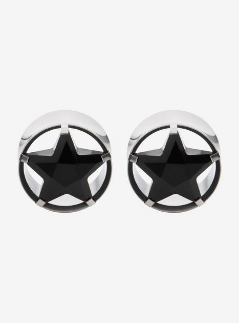 Steel Black Star Eyelet Plug 2 Pack | Hot Topic