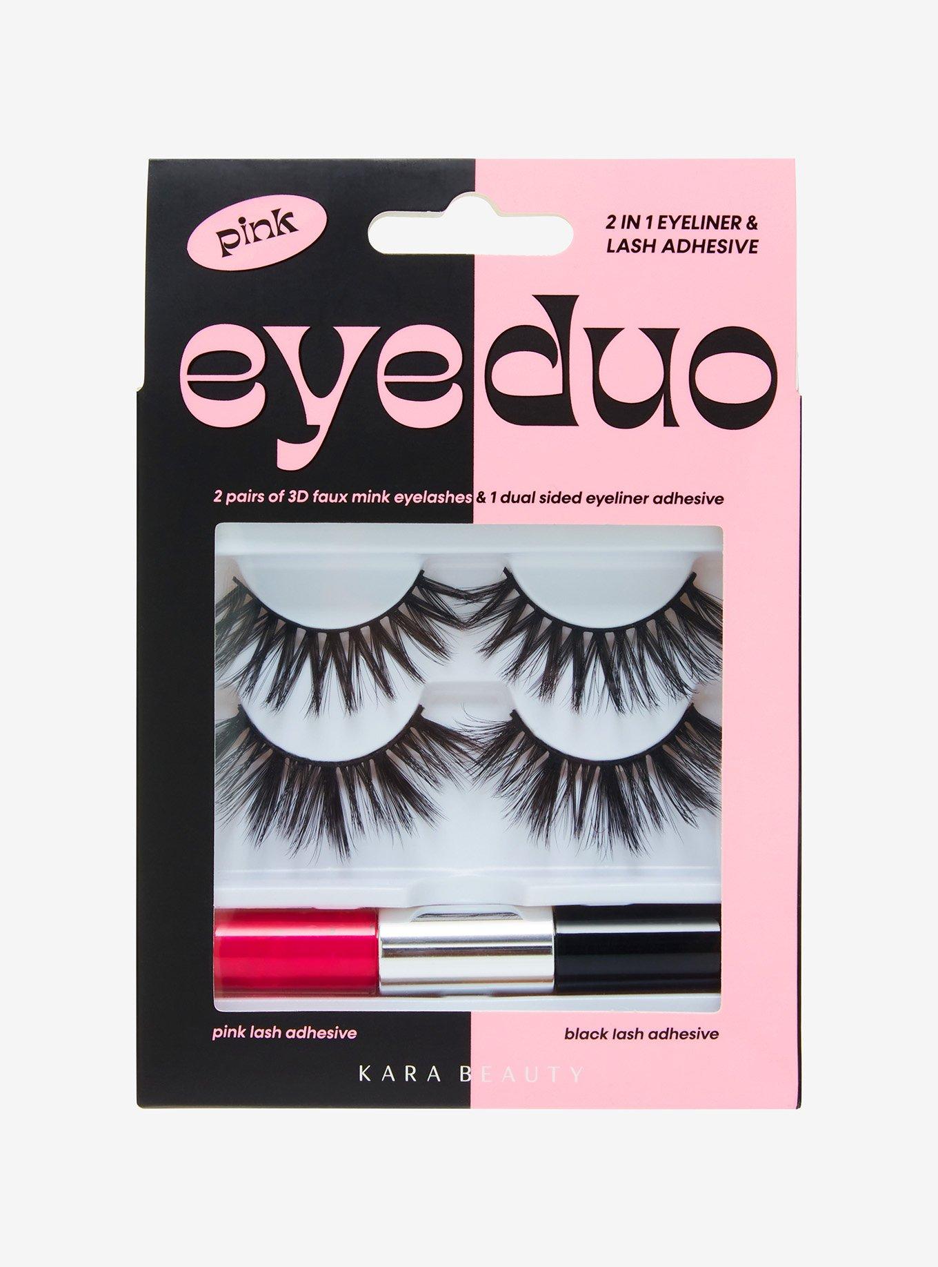 Pink & Black Faux Eyelash Set | Hot Topic