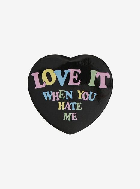 Love Hate Heart 3 Inch Button | Hot Topic
