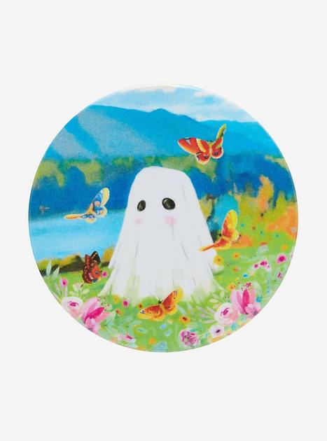 Ghost With Butterflies 3 Inch Button | Hot Topic