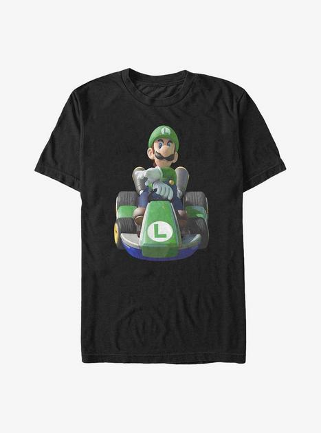 Nintendo Luigi Drivin' Big & Tall T-Shirt - BLACK | Hot Topic