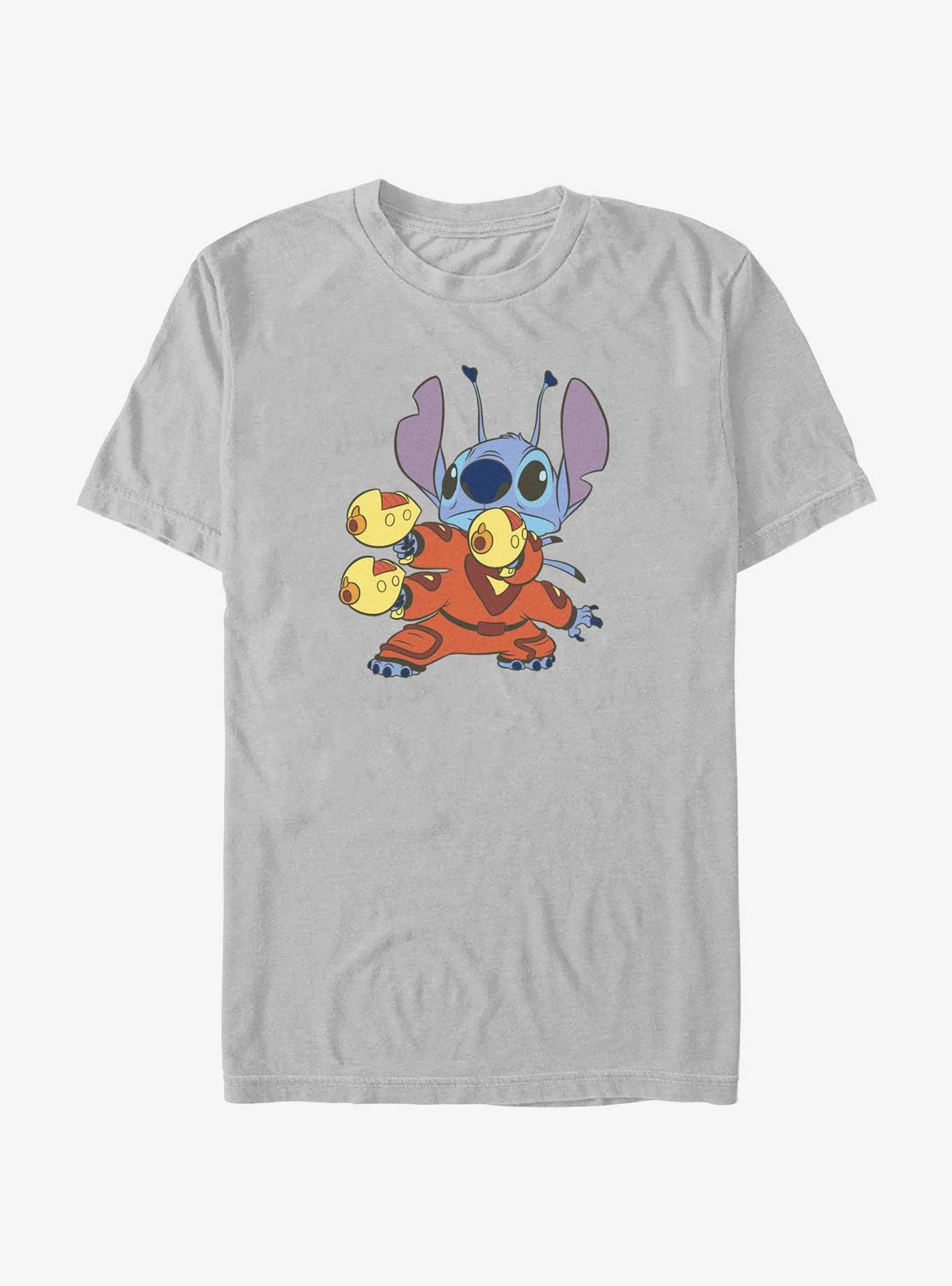 Disney Lilo & Stitch 90s Stitch Stance T-Shirt - SILVER | BoxLunch